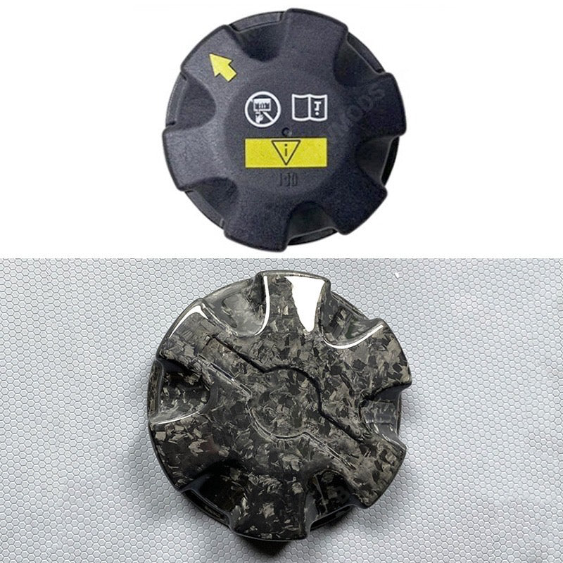 BMW 1 2 3 4 5 7 Series Real Forged Carbon Fiber Expansion Tank Cap Cov ...
