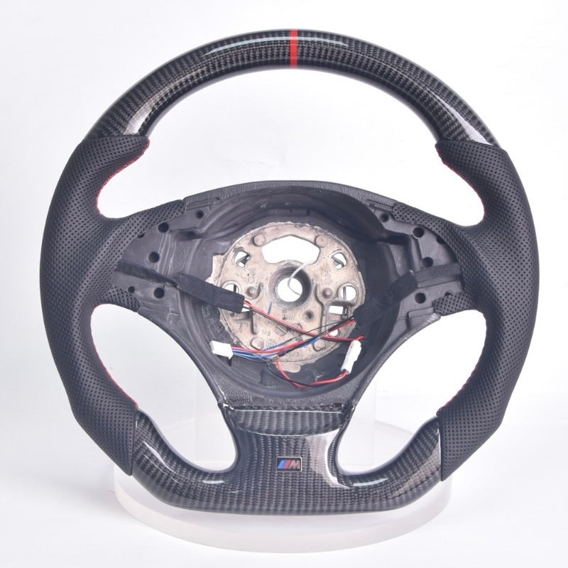 Custom BMW E90 Sedan / E91 Touring 3 Series Flat-Bottom Carbon Fiber N ...