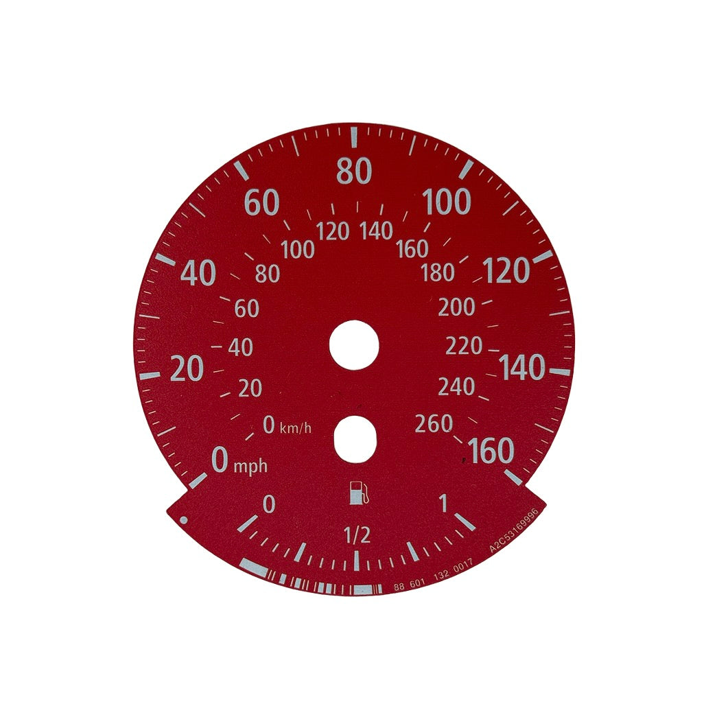 BMW E92 Coupe / E93 Convertible Gauge Cluster Face Red Overlay Convers ...