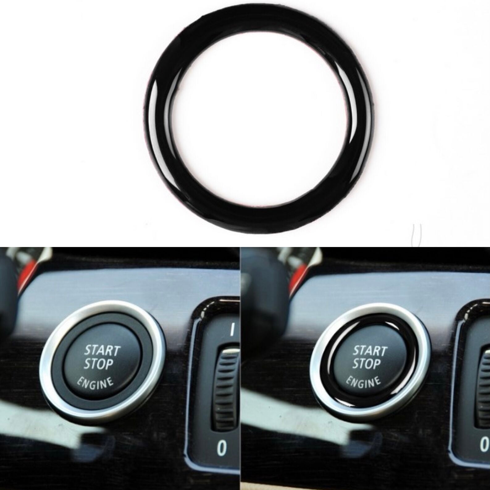 BMW 1 3 Series Gloss Black Push Start Button Ring | E90 E91 E92 E93 E8 ...