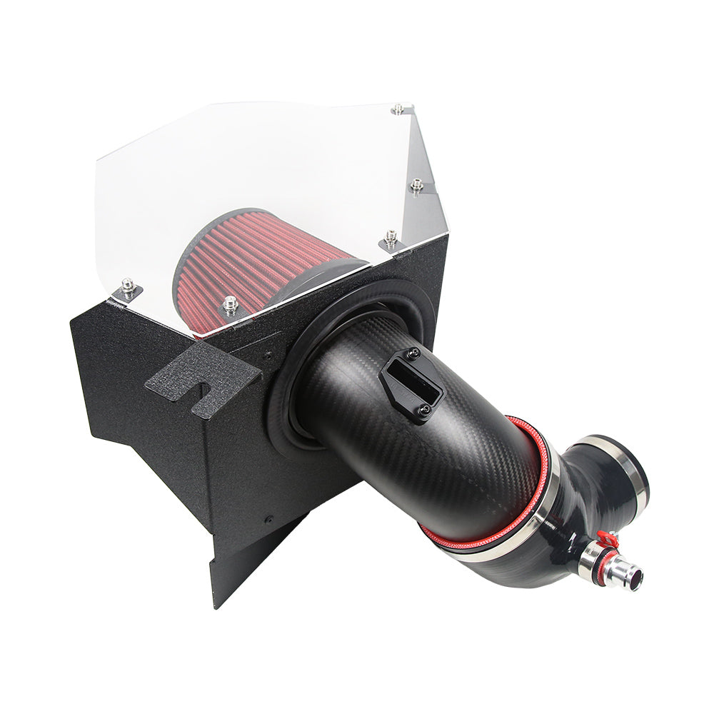 Toyota GR Supra (A90/A91) Carbon Fiber Semi-Closed Cold Air Intake w ...